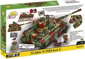 COBI 3124 II WW PzKpfw VI Tiger Ausf E, 2v1 / 862 kostek / 2 figurky /