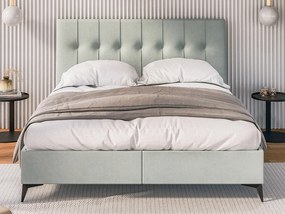 Kontinentální postel 180 cm Leny (mátová) (s matrací a úl. prostorem). 1043404