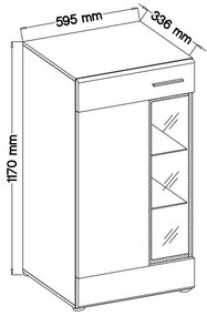 Casarredo Obývací stěna SAMBA dub SanRemo tmavý