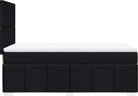 Box spring postel s matrací černá 100 x 200 cm textil 3293874