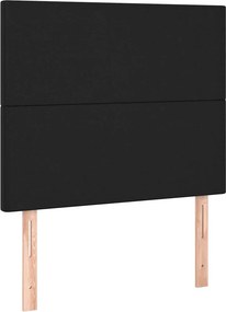 Box spring postel s matrací černá 100x200 cm umělá kůže 3132363
