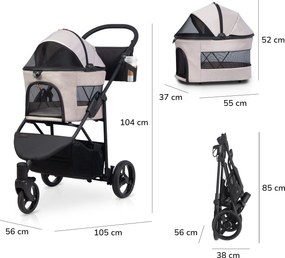 Carinio Kočárek pro psy Eos Sand