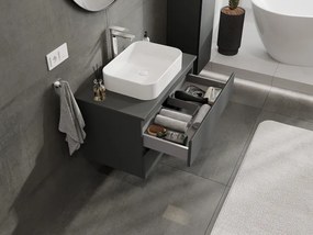 Mexen Orio, koupelnová skříňka 80 cm, 2 zásuvky, grafitová matná, 91A10-08047-2-BFF66