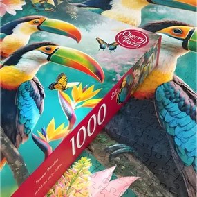 CHERRY PAZZI Puzzle Tukani v ráji / 1000 dílků / 50 x 70 cm