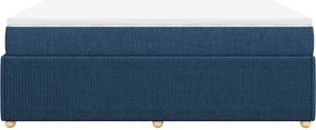 Box spring postel s matrací modrá 160x200 cm textil 3285587