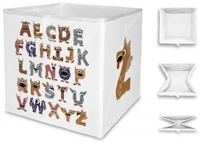 Úložná krabice monster abeceda, 32x32cm
