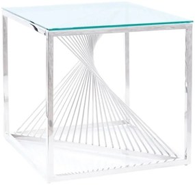 Casarredo - Komfort nábytek Konferenční stolek FLAME B stříbrná/sklo