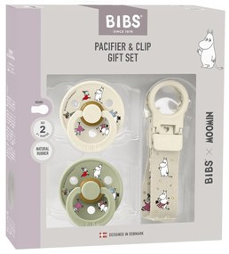 Bibs Dárkový set Moomin klip + šídítka 6-18 m Ivory/Sage