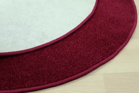 Vopi koberce Kusový koberec Eton vínově červený kruh - 100x100 (průměr) kruh cm