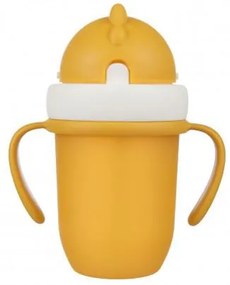 Canpol babies Hrneček se silikonovou slámkou Matt 210 ml Žlutý