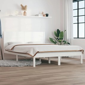 Rám postele bílý masivní borovice 140 x 190 cm,  3104134 HangarStore.cz