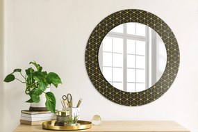 Kulaté dekorativní zrcadlo Hexagonální geometrie fi 50 cm