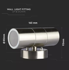 Fasádní svítidlo 2x GU10  - LED Solution - LED venkovní svítidla > LED fasádní osvětlení