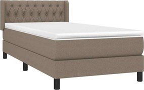 Box spring postel s matrací taupe 90x190 cm textil 3129917