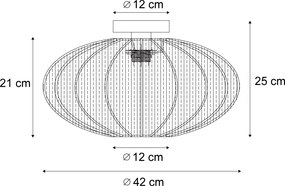 Designové stropní svítidlo béžové - Bida
