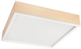 Lamkur | Stropní svítidlo NATURAL SQUARE 4xE27/15W/230V 48x48 cm borovice/bílá | LA49076