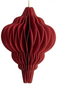 Červená vánoční ozdoba z papíru Harmonic III – 10 cm