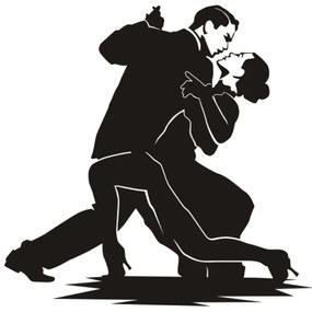 Samolepka na zeď Taneční pár tango, nálepka na stěnu (13120)