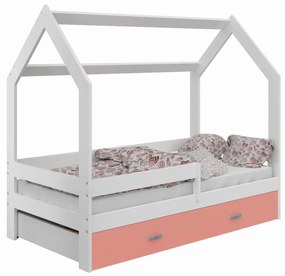 Dětská postel Domeček 160x80 D3 bílá s roštem