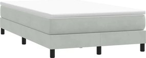 Postel Box Spring bez matrace světle šedá 120x220 cm samet 3315867