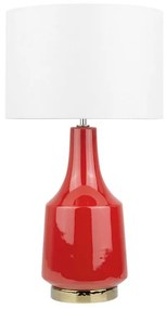 Červená stolní lampa TRIVERSA Beliani