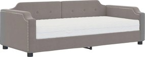 Válenda s matrací taupe 80 x 200 cm textil 3197614
