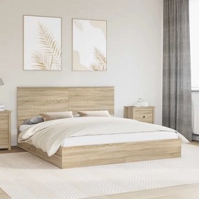 Postel s úložným prostorem se zásuvkou Sonoma dub 180 x 200 cm 3411182