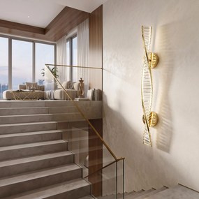 Toolight Rea, nástěnná LED svítilna, APP1952-W, 2000lm, 36W, IP20, zlatá matná, OSW-63009
