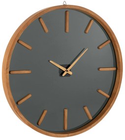 Dřevěné černohnědé hodiny Herve M - Ø60*5 cm