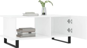 vidaXL Konferenční stolek 90 x 50 x 40 cm kompozitní dřevo [829510] Barva: bílá s vysokým leskem