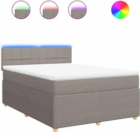 Box spring postel s matrací taupe 140x190 cm textil 3289755