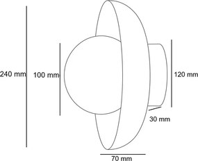Hnědé nástěnné svítidlo ø 24 cm Elsa – Opviq lights