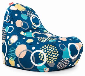 Tuli Relax sedací vak Provedení: Koloběh modrý - vzorovaný polyester