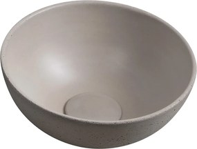 Sapho Sapho, MINOR betonové umyvadlo na desku, průměr 26cm, písková, MR26014