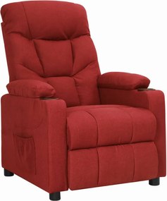 Polohovací křeslo vínové textil 339085
