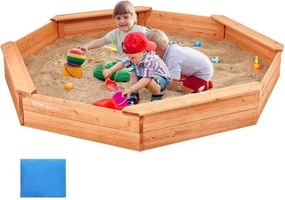 Dřevěné pískoviště s krytem Osmihranné pískoviště Pískoviště Venkovní věk 3–12 let