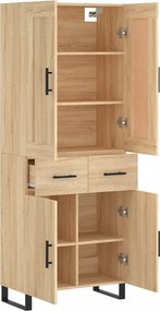 Skříň highboard dub sonoma 69,5 x 34 x 180 cm kompozitní dřevo 3199900