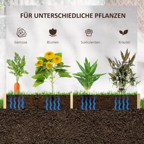 Outsunny šestihranný vyvýšený záhon DIY květináč Dřevěný květináč pro zahradu balkon Příroda 100 x 92 x 16 cm | Aosom