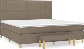 Box spring postel s matrací taupe 200x200 cm textil 3137345