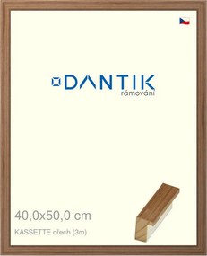 DANTIK rámeček 40x50 | KASSETTE ořech (Sklo Čiré)