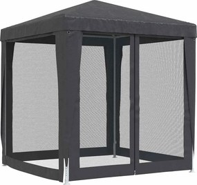Party stan se 4 síťovanými bočnicemi antracitový 2 x 2 m HDPE 319219