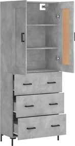 Skříň highboard betonově šedá 69,5x34x180 cm kompozitní dřevo 3199749