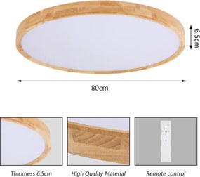 Brilagi - LED Stmívat. svítidlo WOODROUND LED/70W/230V 3000-6000K pr. 80 cm+DO
