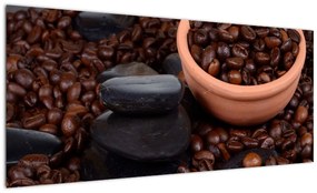Kávová zrna - obraz (100x40cm)