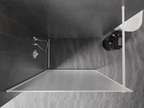 Mexen, Mexen Kioto-XF sprchová stěna s rámem 120 x 202 cm, matná 10 mm, bílá - 800-120-104-20-30-X