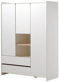 Bílá lakovaná šatní skříň Vipack Kiddy 138 x 54 cm