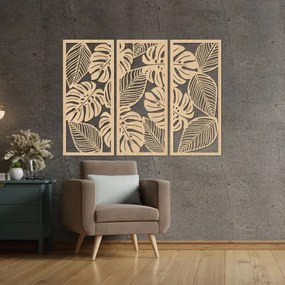 Třídílný obraz na zeď monstera | SENTOP HDF0523