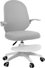 Dětská otočná židle Neoseat JUNI 012 s podnoží — látka, šedá