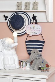 Menší oválná závěsná kovová cedule Little Princess - 17*13 cm