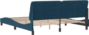 Rám postele bez matrace tmavě modrý 180x200 cm samet 3207939